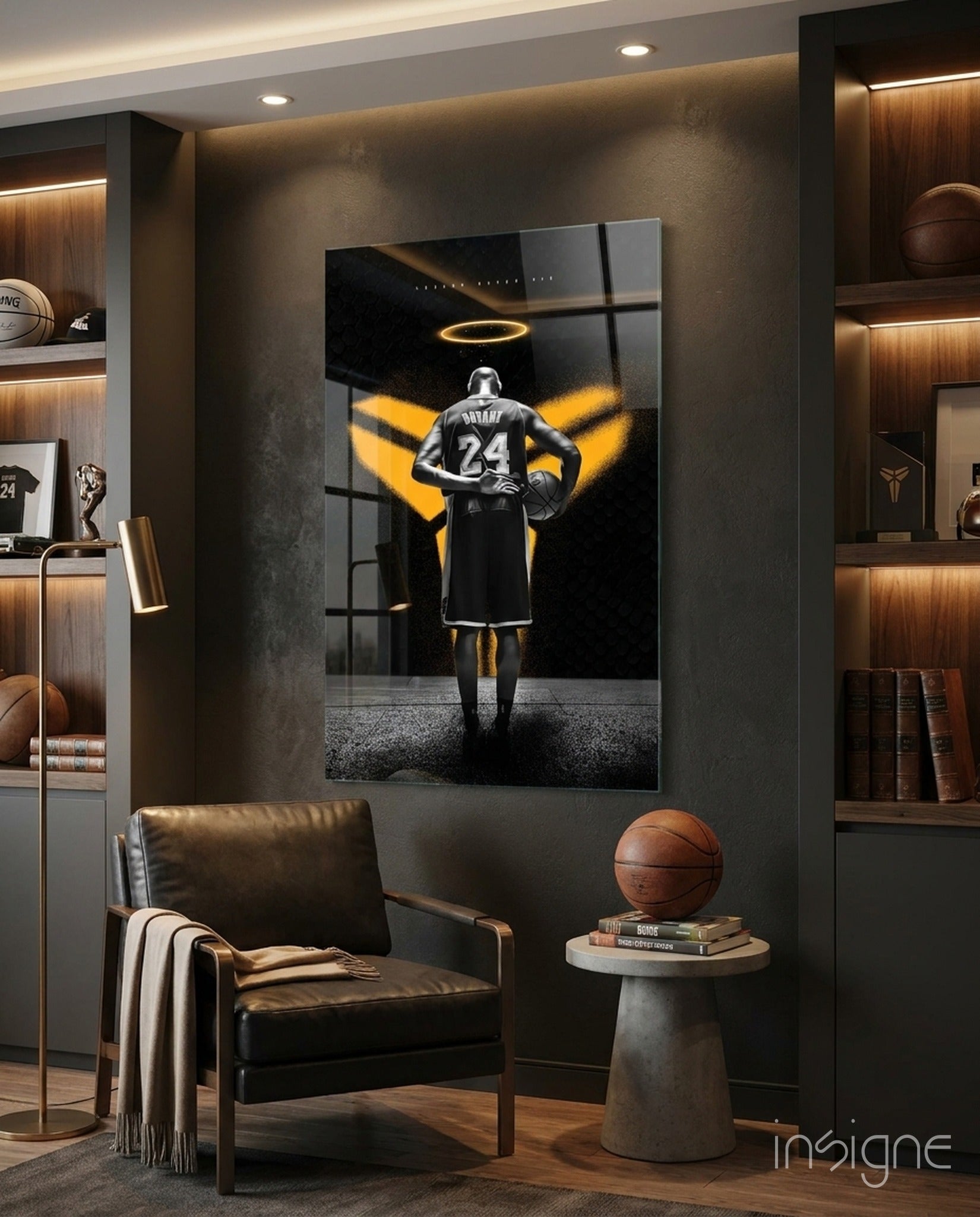 Kobe Bryant Glass Wall Art || Designer Collection – Insigne Art Design