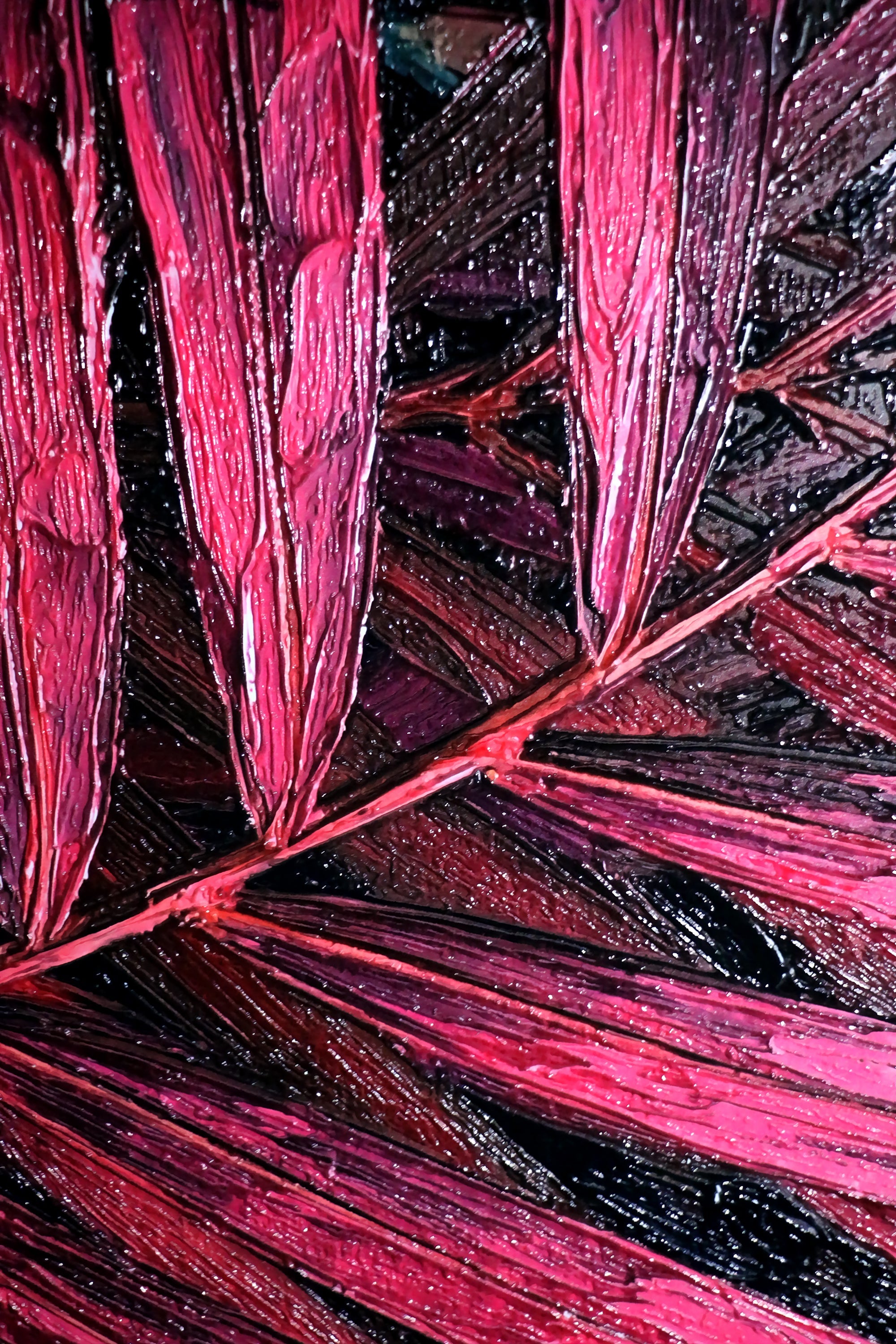 Magenta Midnight Frond — A Sculpted Pulse of Tropical Velvet | Insigne ...