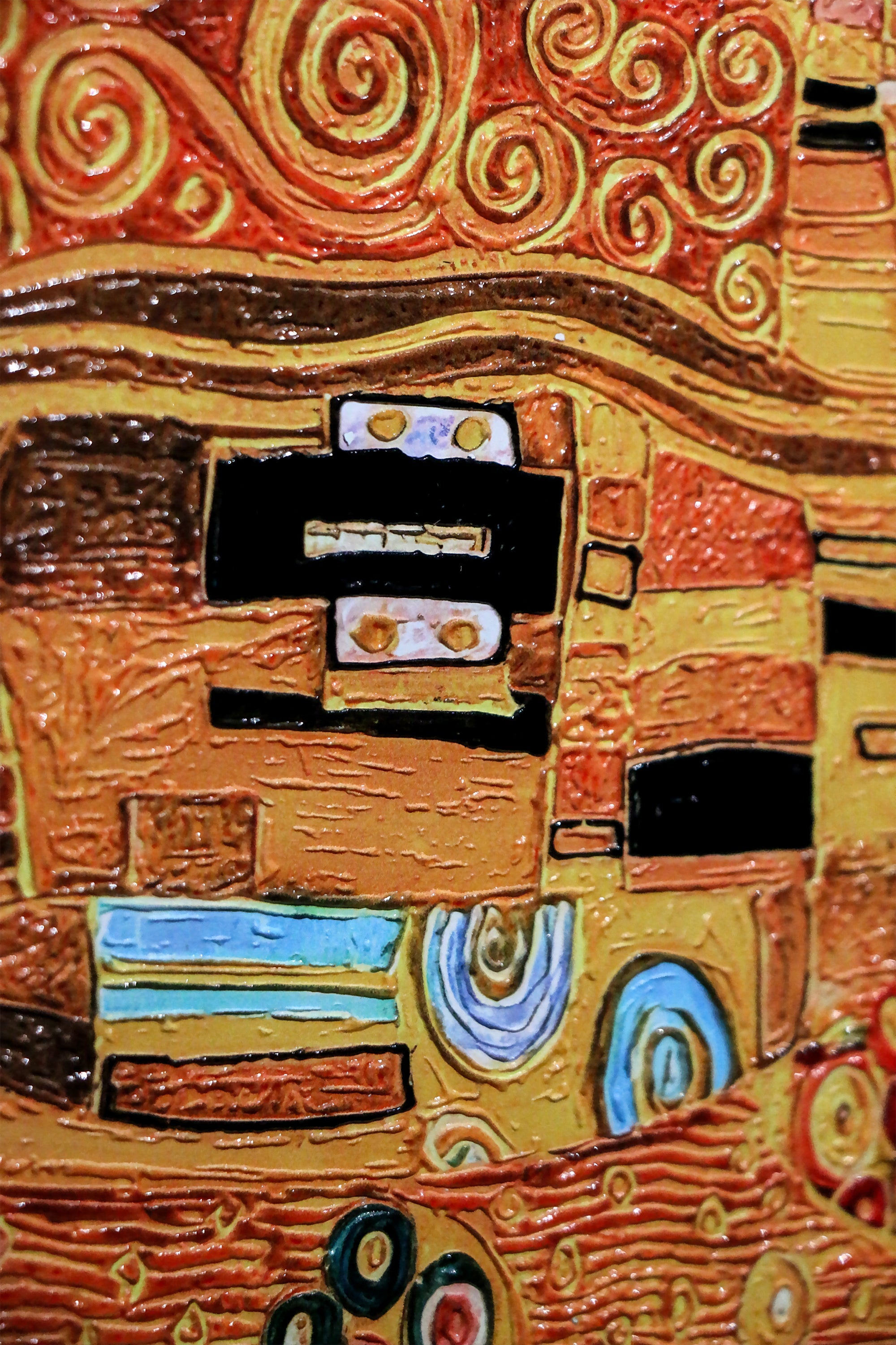 Golden Embrace Reverie — A Textured Tribute to Klimt’s Masterpiece ...