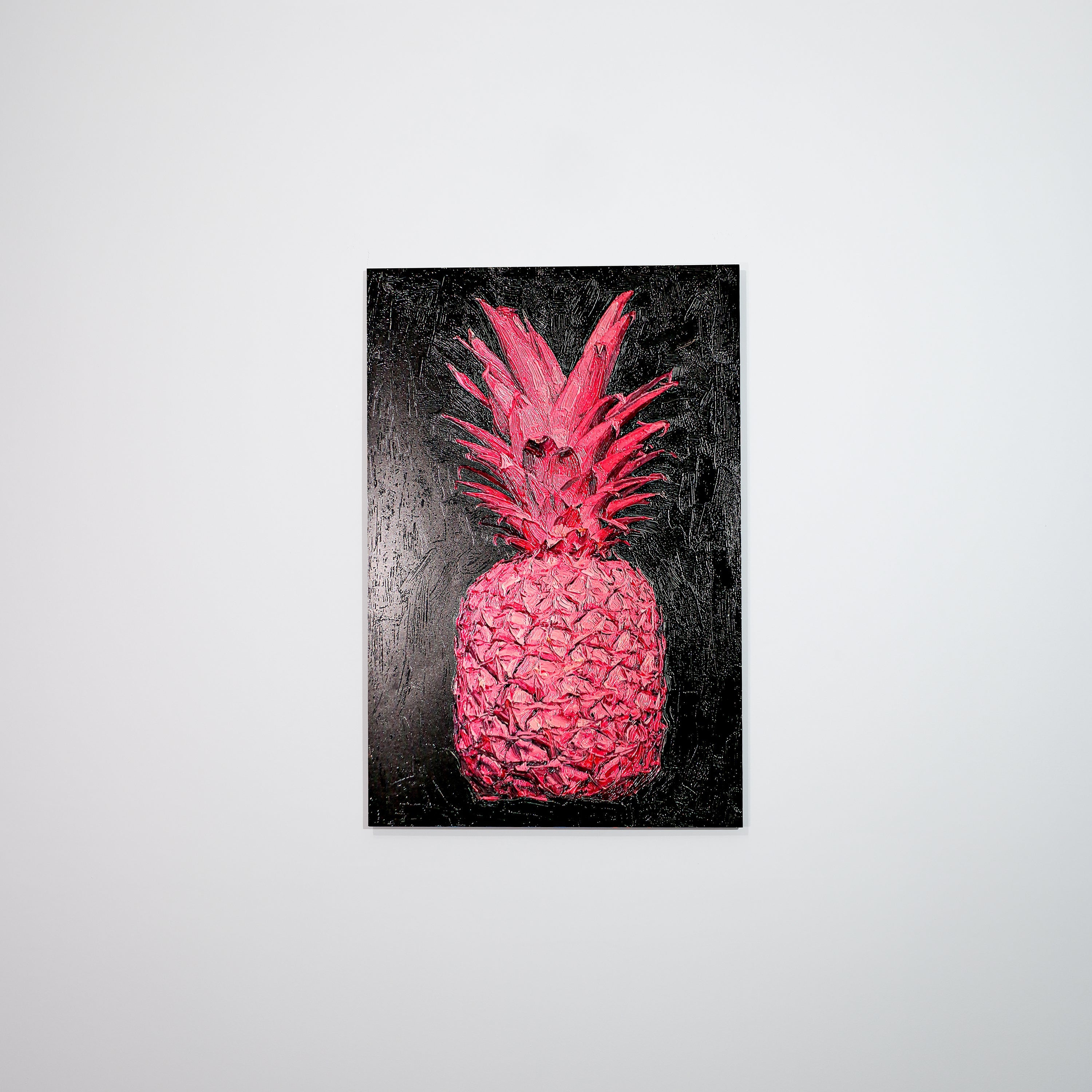 Electric Ananas Pulse — A Textured Pop in Pink & Noir | Insigne Art Design